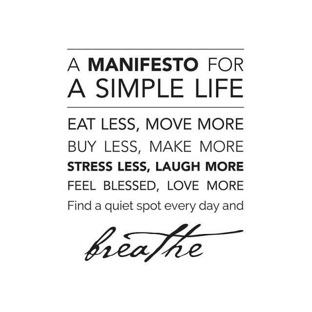 Manifesto For A Simple Life | Ibyang
